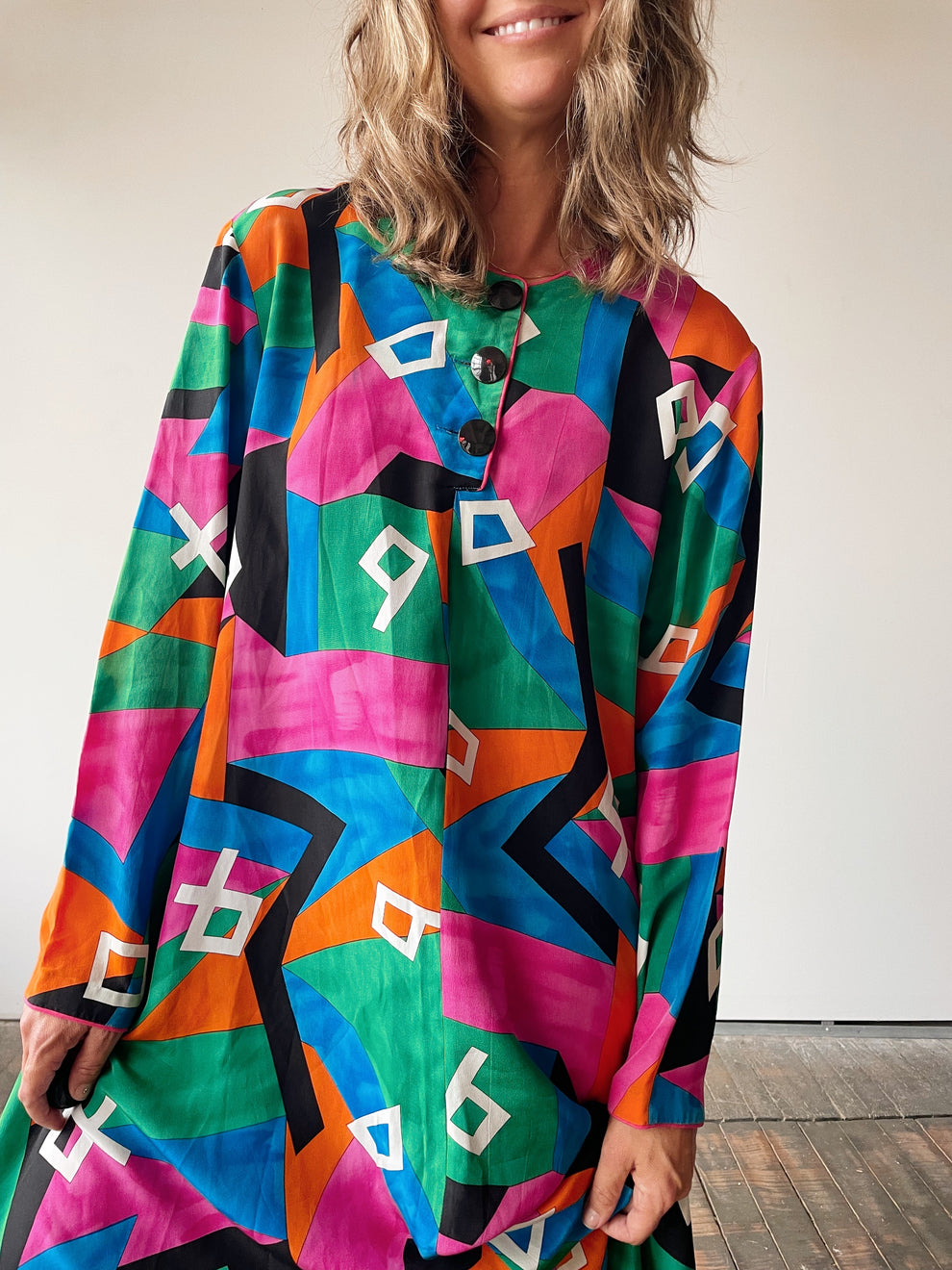 Geometric Trapeze Dress – dry vtg and